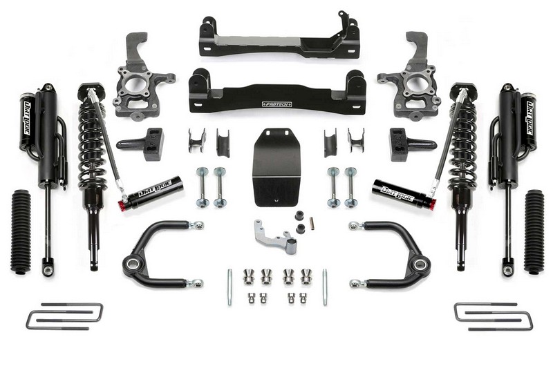 Fabtech 4″ Lift Kit w/Uniball UCA w/ Front Dirt Logic 3.0 Resi ...