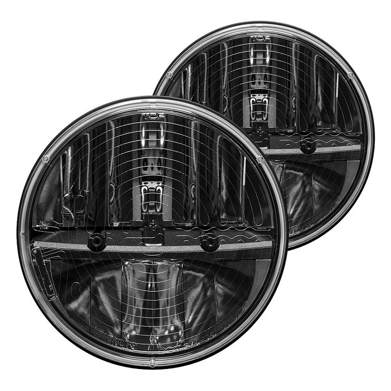 Rigid Industries Truck-Lite 7" Round Heated LED Headlights (Black ...
