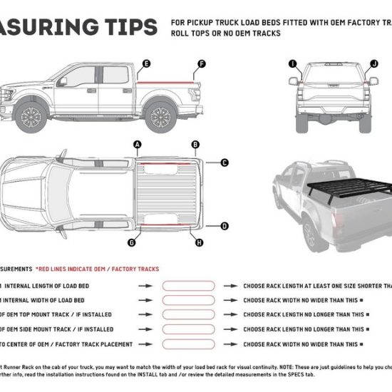 Front Runner Pickup Truck Slimline II Load Bed Rack Kit / 1255(W) X 1560(L)